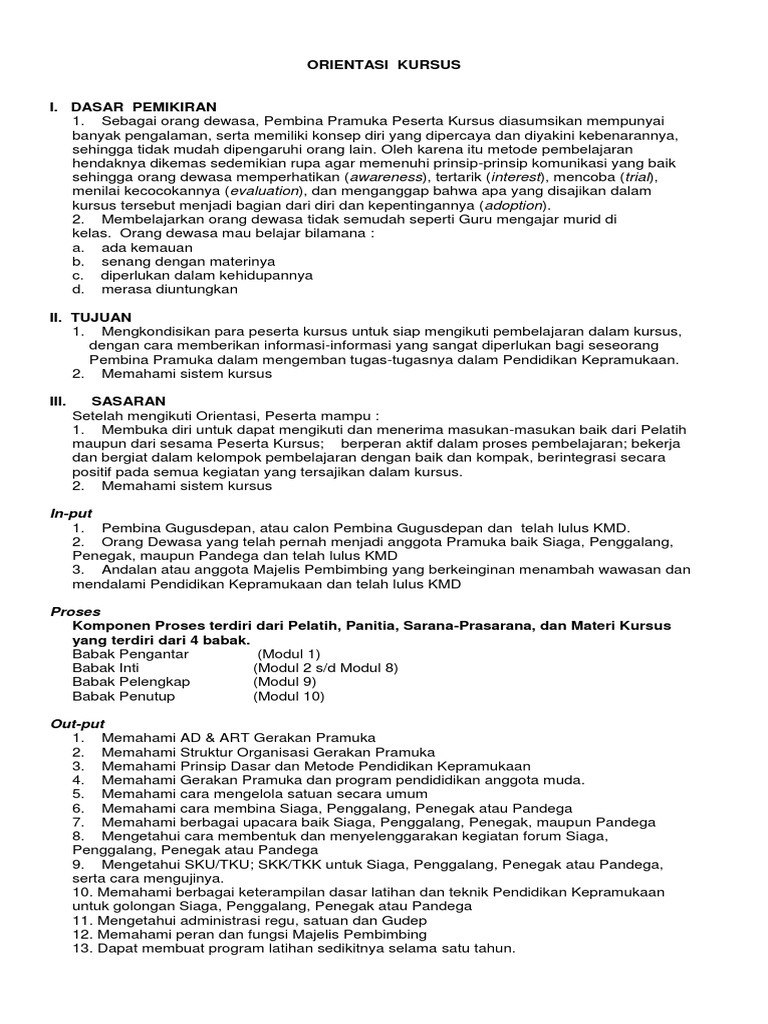 Orientasi Kursus KML | PDF