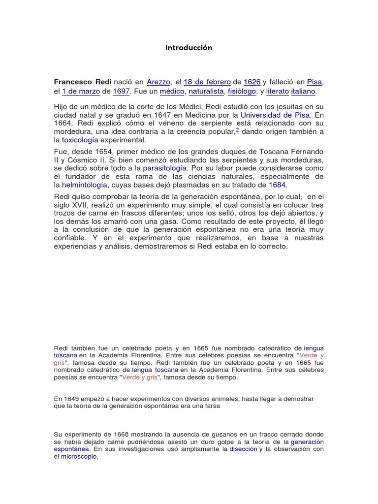 Francesco Redi y su experimento pionero que refutó la teoría de la ...