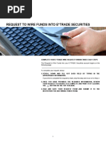 E-Trade Wire Transfer Guide for Vested | PDF