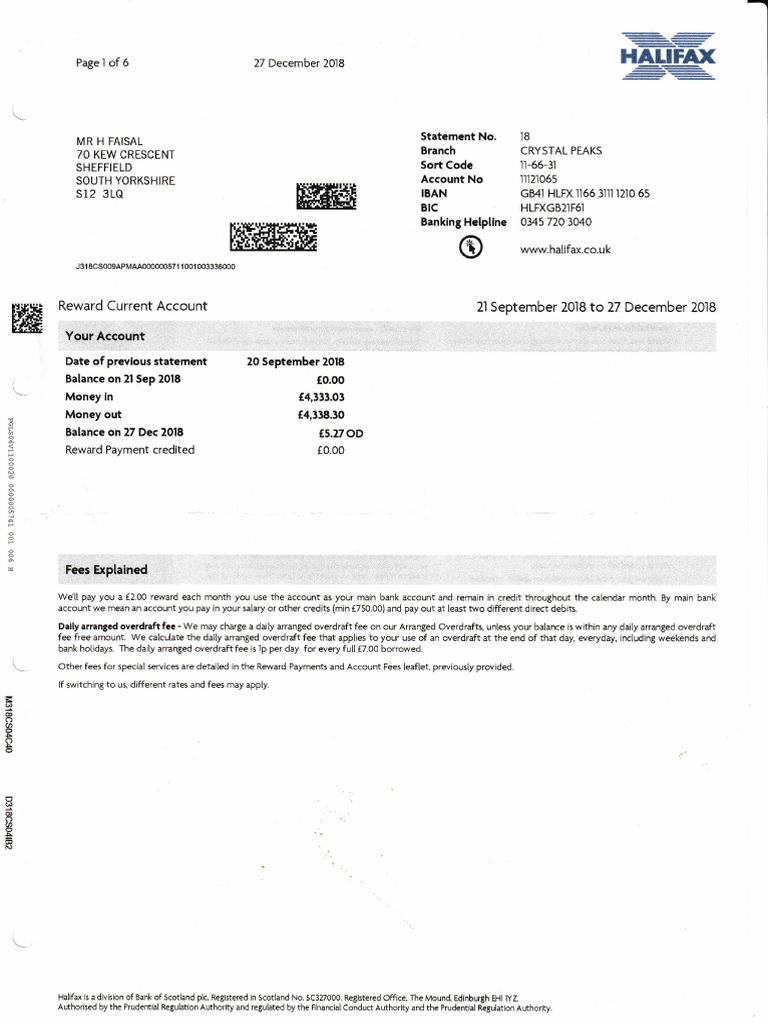 Statment PDF | PDF | Overdraft | Services (Economics)