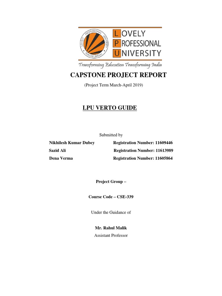 LPU VerTO Guide Capstone Project Report | PDF | J Query | Cascading ...