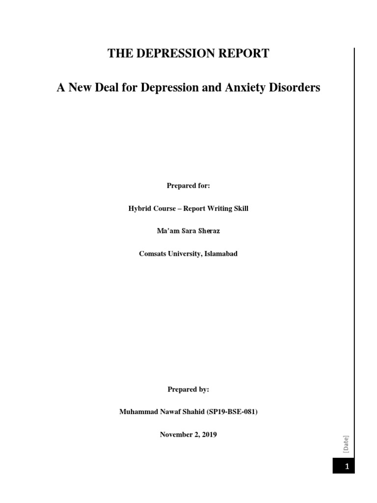 Depression Report: Understanding & Treatment | PDF | Major Depressive ...