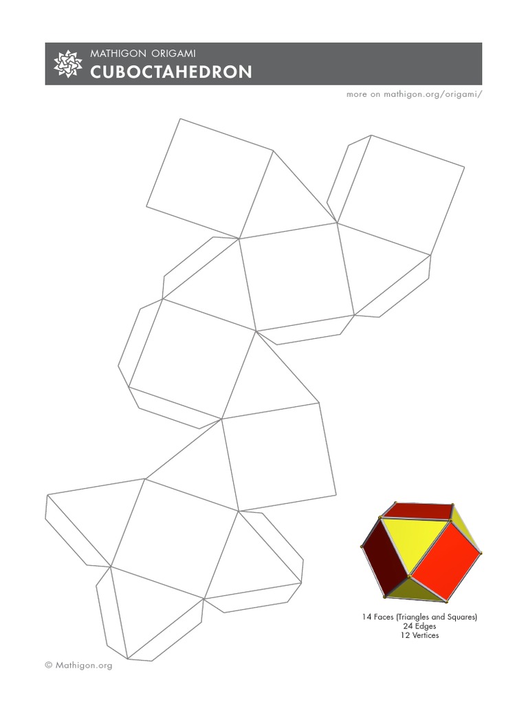 Cuboctahedron Origami Guide | PDF