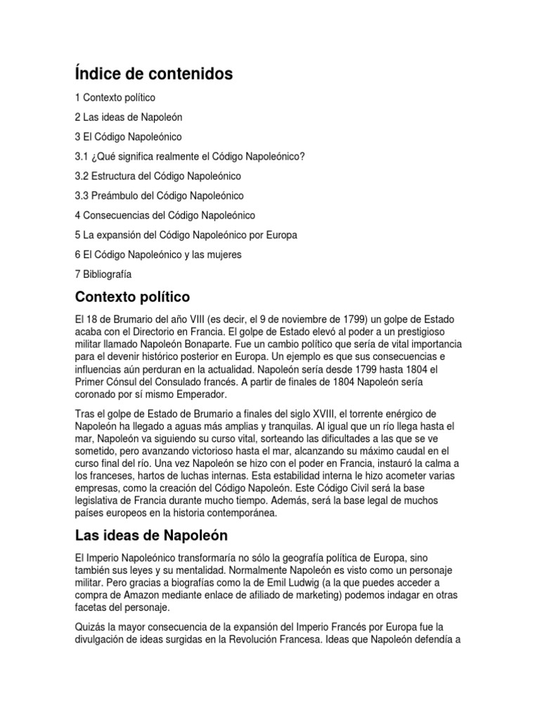 Código de Napoleón | PDF | Primer imperio francés | Napoleón