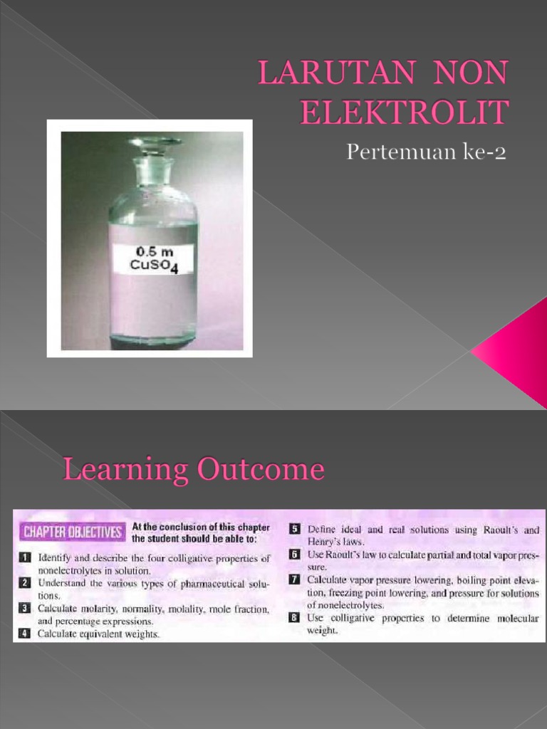 Larutan Non Elektrolit PDF | PDF