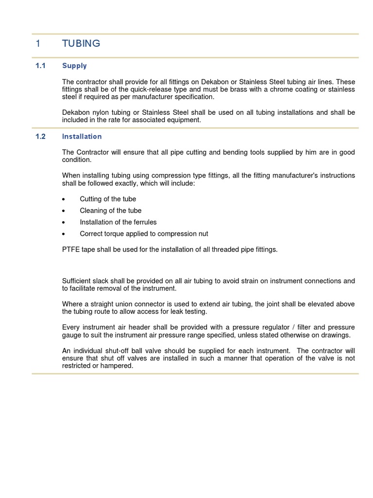 Tubing | PDF