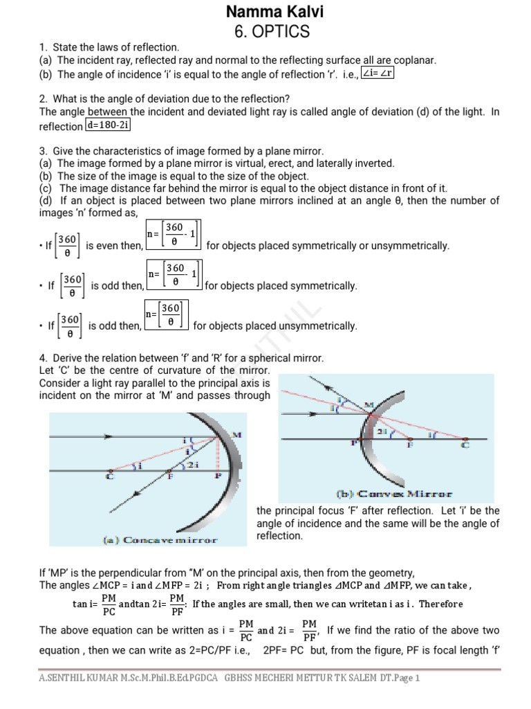 Namma Kalvi 12th Physics Volume 2 Study Material em 215586 | PDF