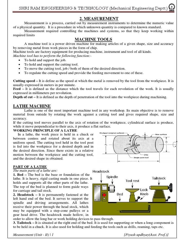 Mechanical Engineering Measurements Guide | PDF | Machining | Drilling