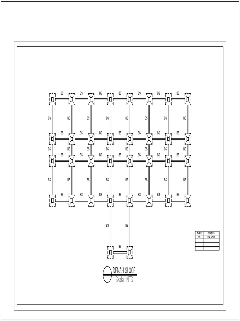 Denah Sloof: Skala: NTS | PDF