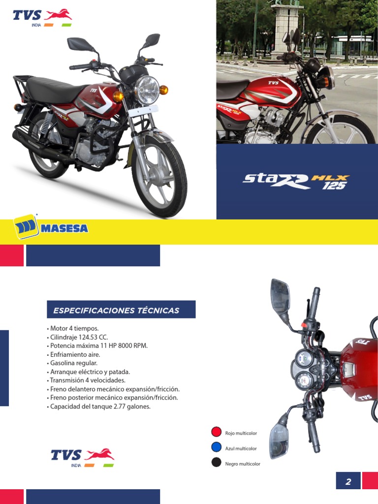 Star HLX 125 Es | PDF | Carburador | Propulsión