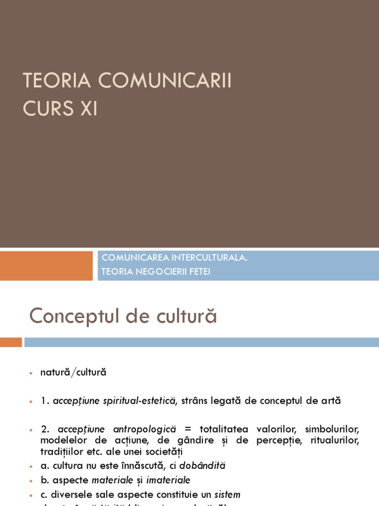 Teoria Comunicarii Curs Xi | PDF