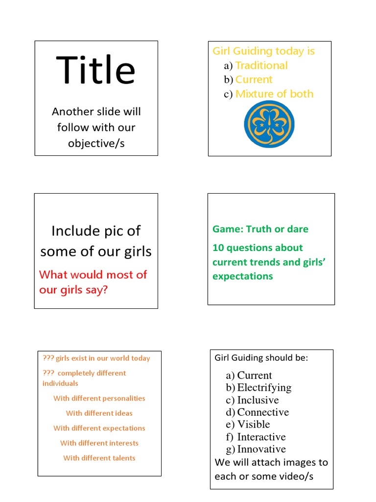 Title: Include Pic of Some of Our Girls | PDF | Career & Growth | Games ...