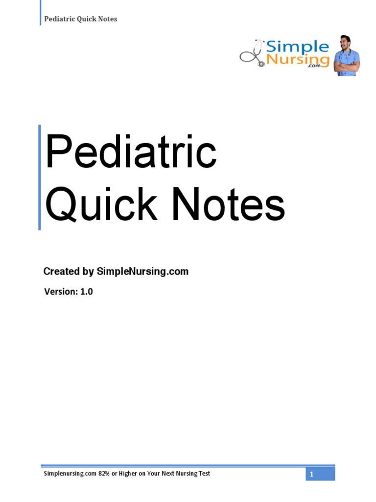 Pediatric Quick Notes PDF | PDF | Asthma | Pneumonia