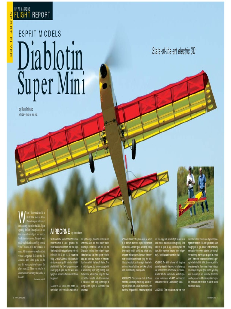 Diablo Tin Super Mini | PDF | Flight | Takeoff