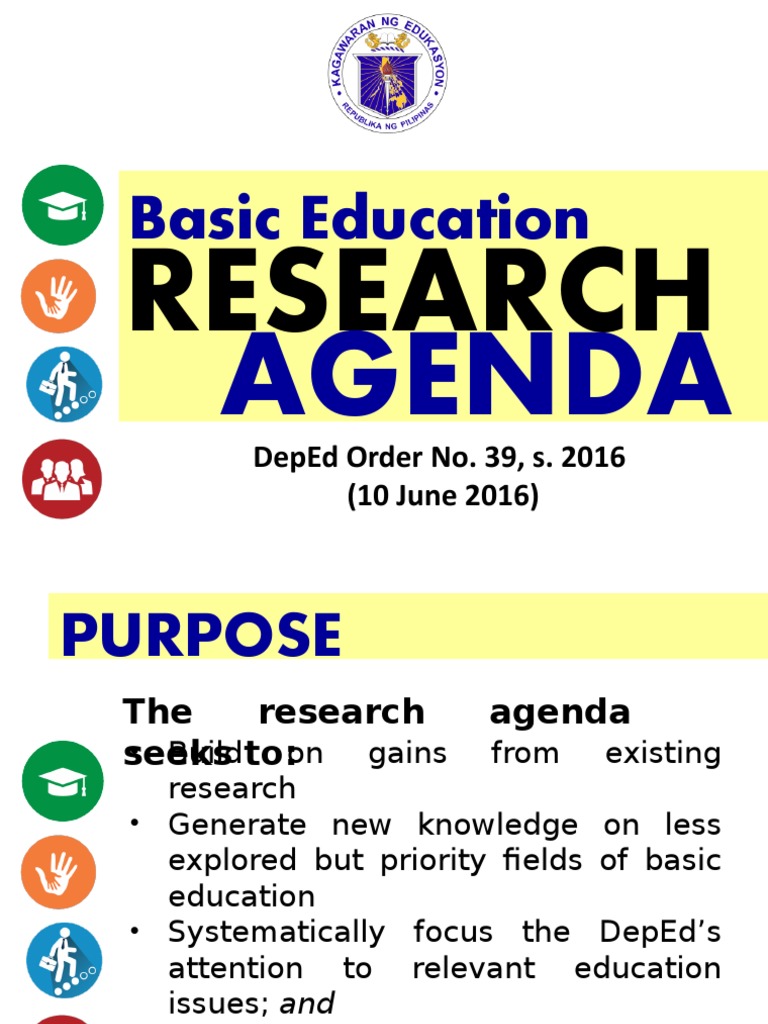 1.2 DepEd Research Agenda | PDF | Governance | Teachers