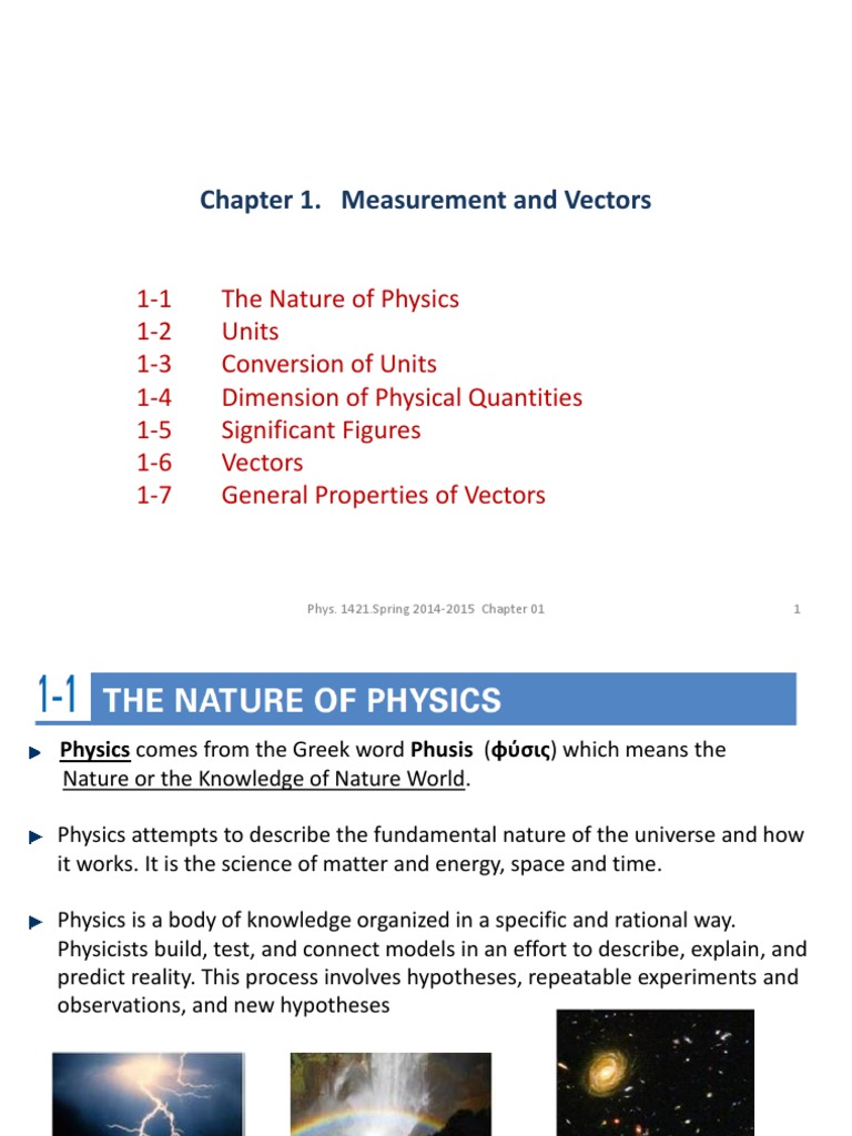 Chapter 1 Measurement And Vectors Pdf Euclidean Vector Cartesian Coordinate System