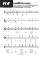 Mellophone Fingering Chart For Mellophone Instrument | PDF