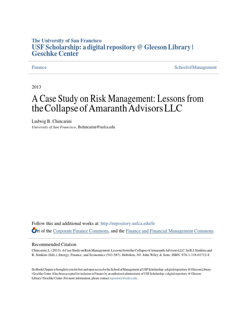 A Case Study On Risk Management - Lessons From The Collapse of Ama | PDF