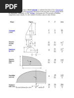 Centroids of Common Geometric Shapes | PDF | Area | Classical Geometry