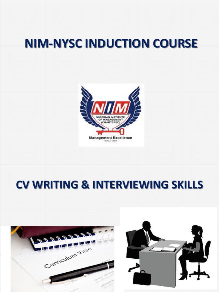 Nim-Nysc Induction Course | PDF | Résumé