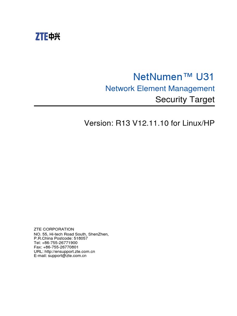 Netnumen™ U31: Network Element Management | PDF | Computer Network | Operating System