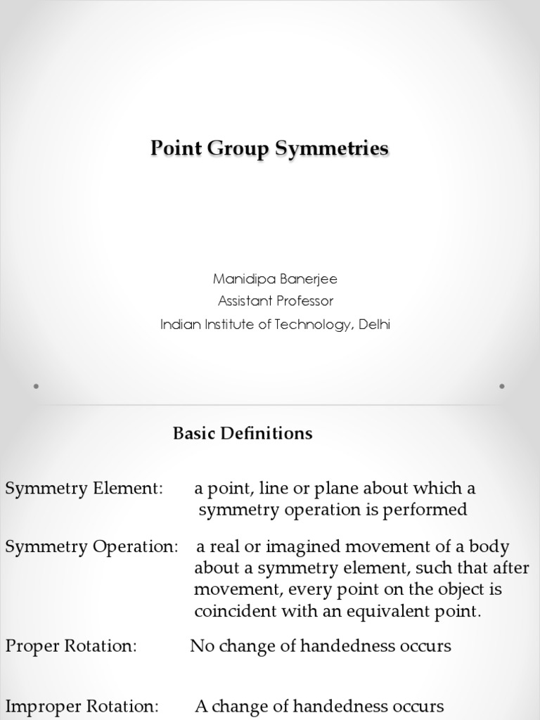 Understanding Point Group Symmetries | PDF | Rotation | Euclidean Geometry