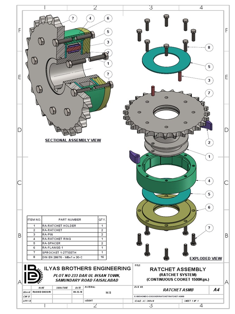 Ratchet Assembly Ilyas Brothers Engineering: Plot No 233 Dar Ul Ihsan ...