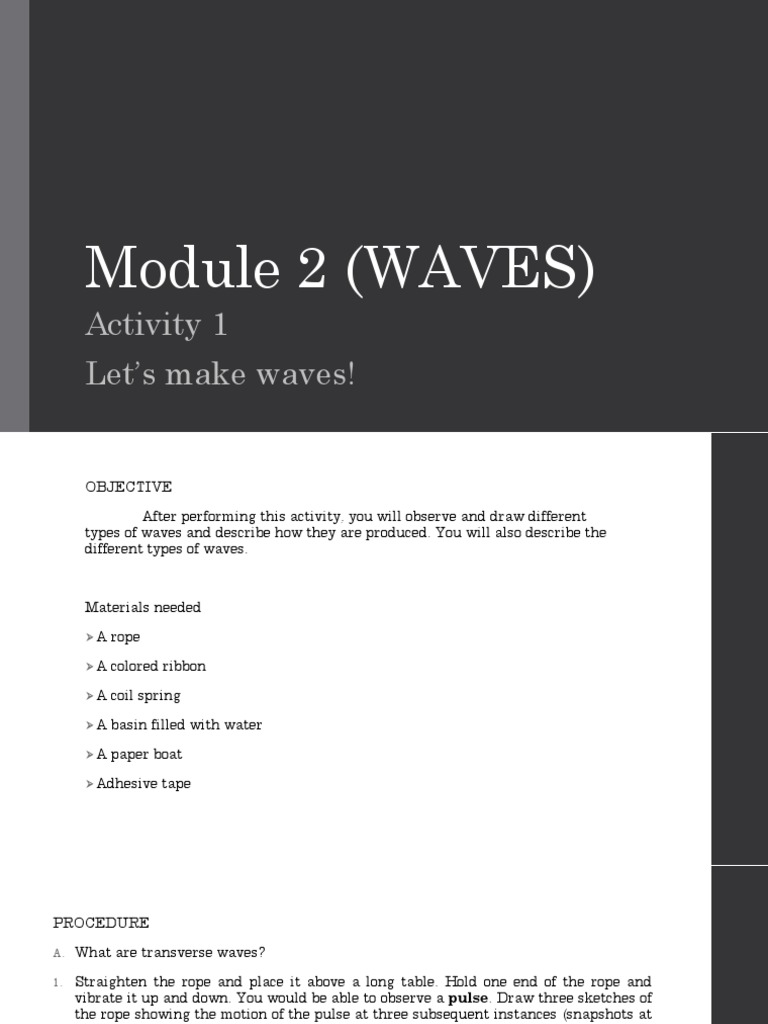Module 2 Waves Activity Pdf