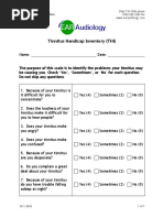 Hearing Screening Questionnaire | PDF | Wellness