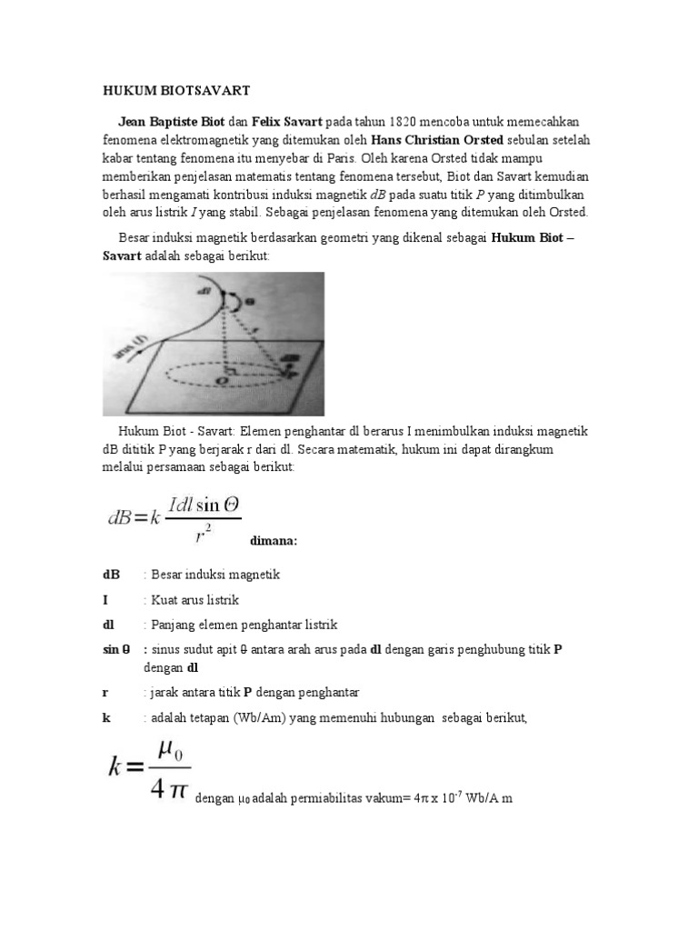 Fisika: Hukum Biot-Savart & Ampere | PDF