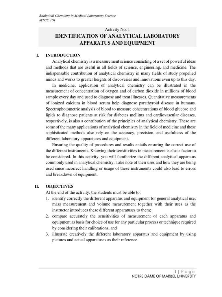 Anachem Act. 1 and 2 | PDF | Laboratories | Chemistry