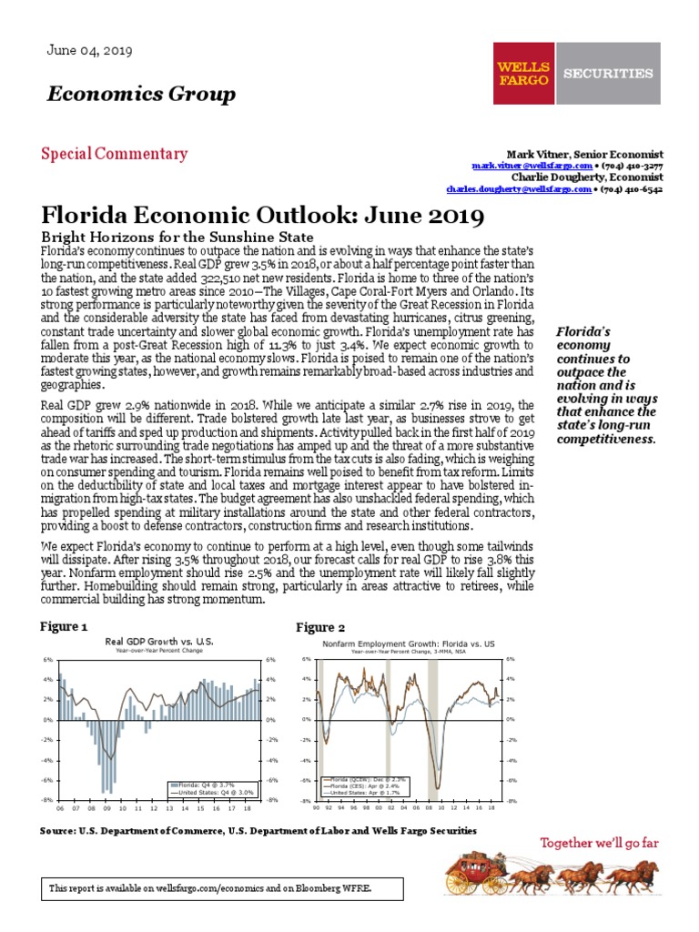 Florida Economic Outlook: June 2019: Economics Group | PDF | Florida ...