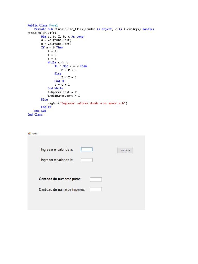 Count Even and Odd Numbers in VB.NET | PDF