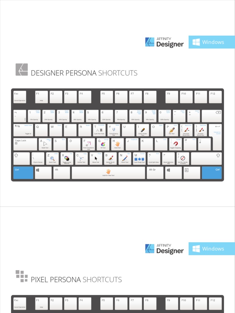 Affinity Designer Shortcuts Windows | PDF | Control Key | Pixel