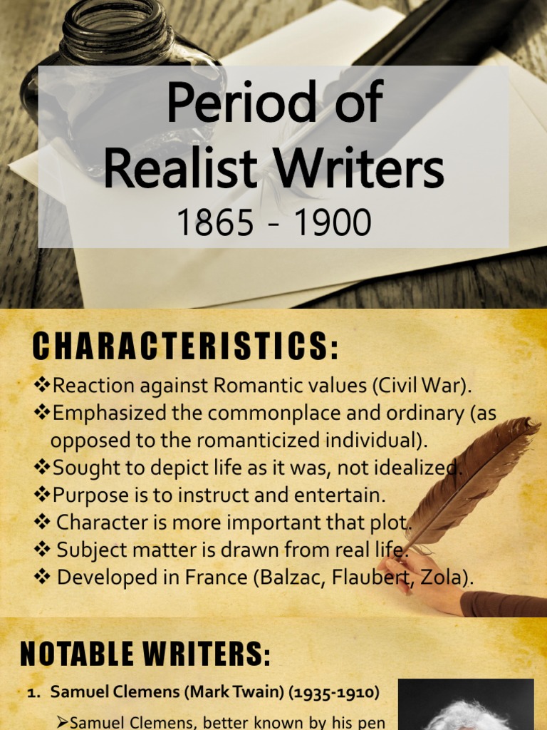 Period of Realist Writers | PDF | The House Of Mirth | Mark Twain
