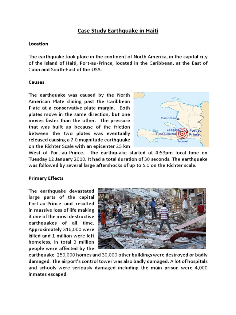 Case Study Earthquake in Haiti | PDF