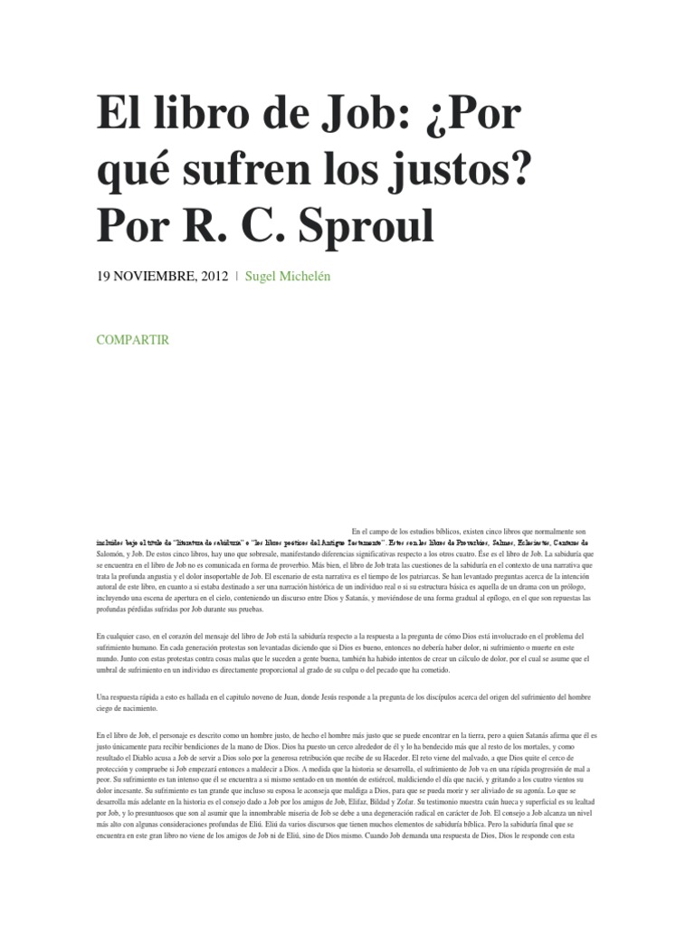 El Libro de Job | PDF | Libro de trabajo | Biblia