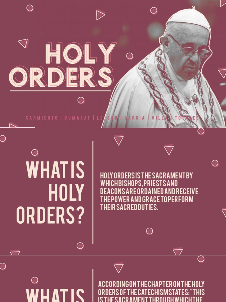Holy Orders | PDF | Deacon | Clergy
