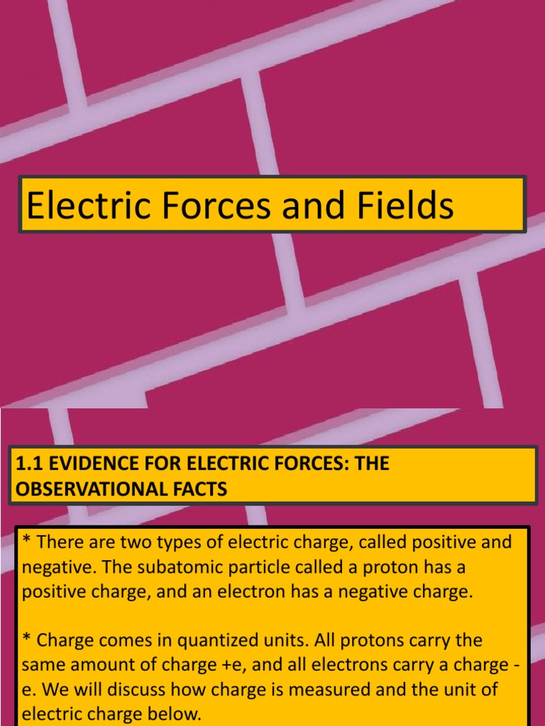 Physics 2 Electric Forces and Field | Download Free PDF | Electric ...