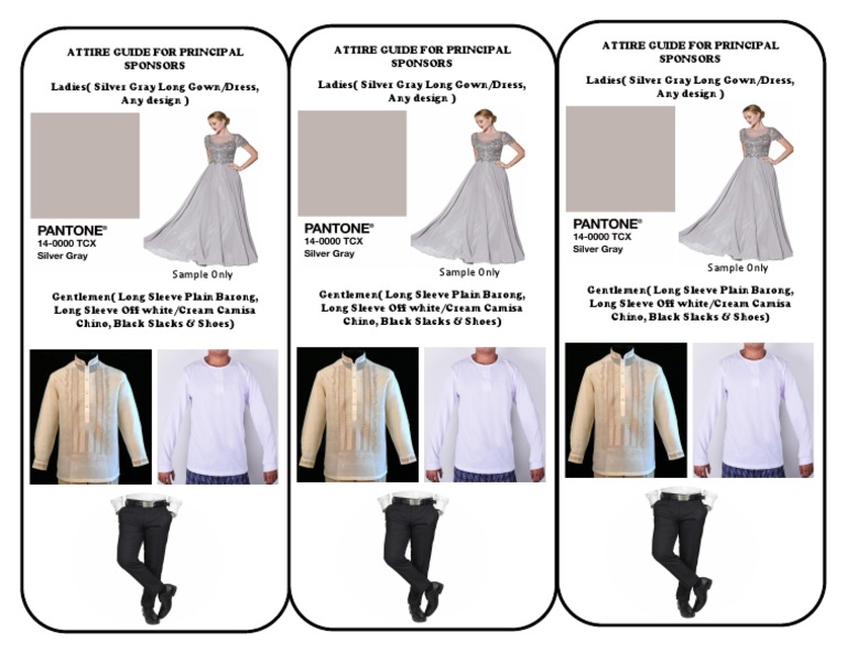 Attire Guide For Principal Sponsors | PDF