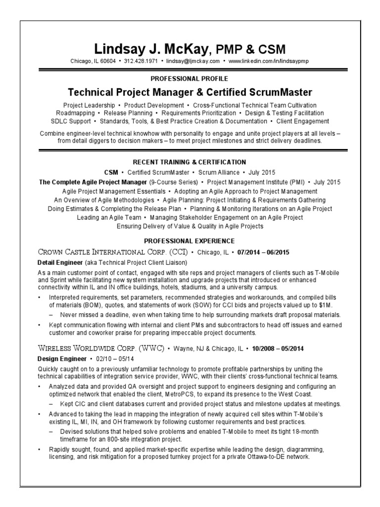 Senior Scrum Master Resume | PDF | Agile Software Development | Scrum ...