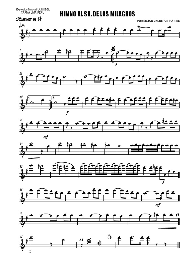 Himno Al Señor de Los Milagros (Nilton Calderon) | PDF | Musical ...