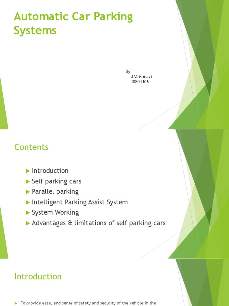 Intelligent Self-Parking Systems Overview | PDF | Parking | Car