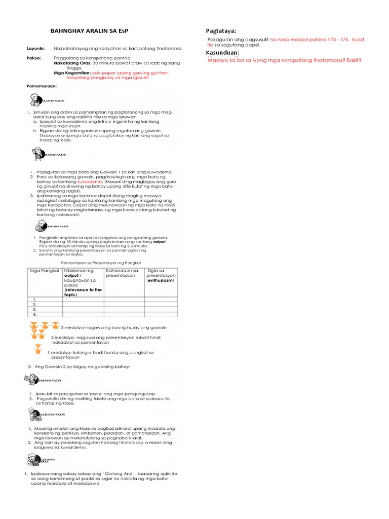 Lesson Plan Grade 2 | PDF