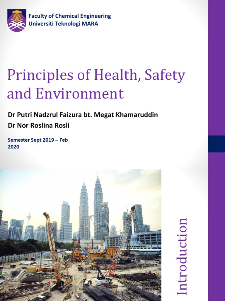 CGE653-Chapter 1 Part 1 HSE Principles and OSH Movement in Malaysia ...