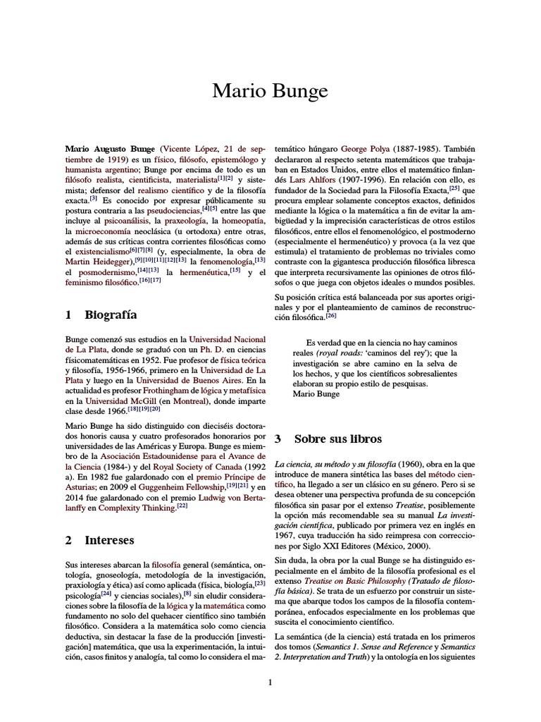 Mario Bunge | PDF | Science | Epistemología