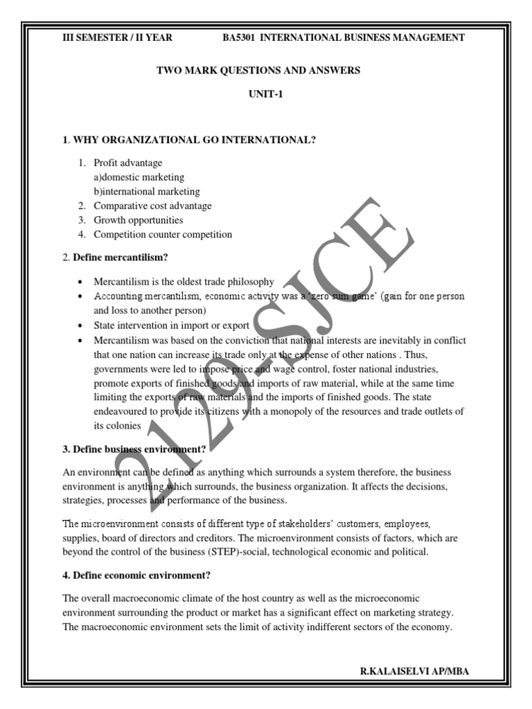 Two Mark Questions and Answers UNIT-1 | Download Free PDF ...