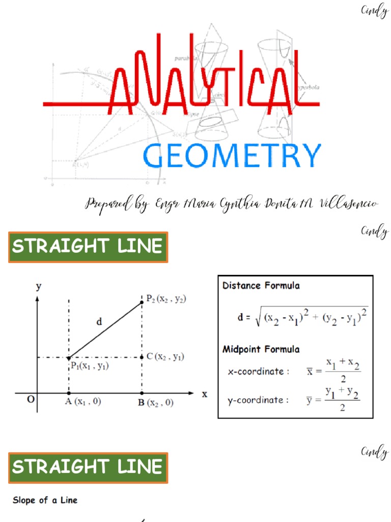 Analytic Geometry | PDF | Ellipse | Line (Geometry)