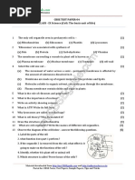 Class 9 Case Study Questions on Tissues | PDF | Tissue (Biology ...