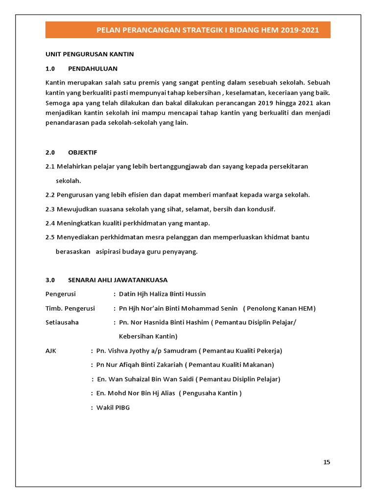 Unit Pengurusan Kantin | PDF